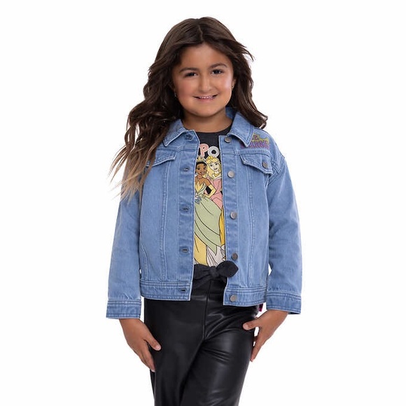 Disney | Jackets & Coats | Princess Character Kids Denim Jacket And ...